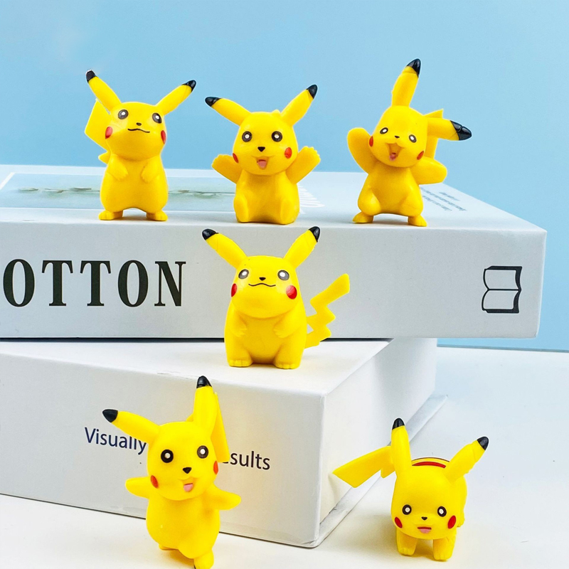 โมเดลฟิกเกอร์ PVC อนิเมะปิกาจู Eevee Ditto Charmander Ash Ketchum ...