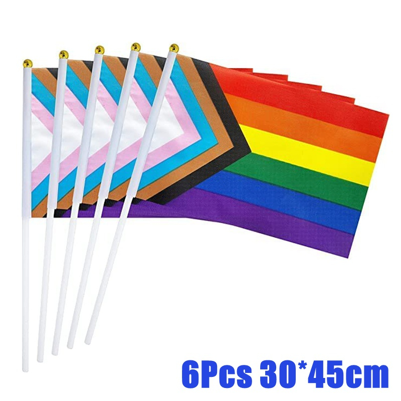 ธงสีรุ้ง LGBTQ LGBT ขนาด 30*45 ซม. สําหรับตกแต่งปาร์ตี้กลางแจ้ง พาเหรด ...