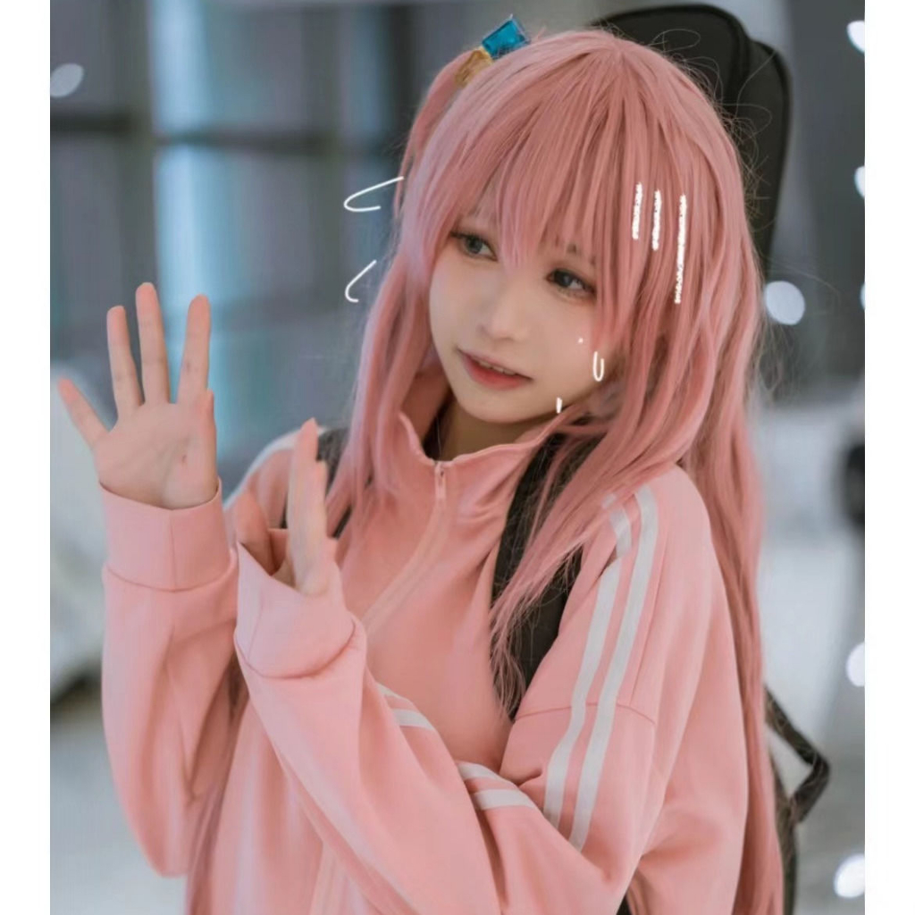 Bocchi the Rock Cosplay Gotou Hitori Girl Anime Costume Pink Jacket ...