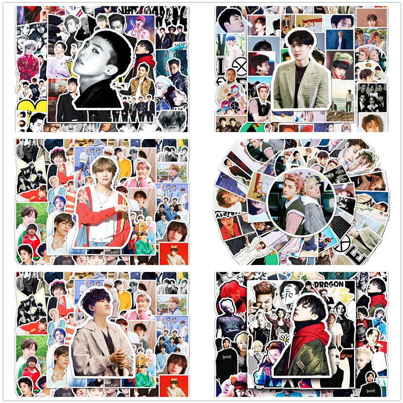 50 ชิ้น Kpop BTS BIGBANG G-DRAGON สติกเกอร์สําหรับตกแต่งแล็ปท็อป ...