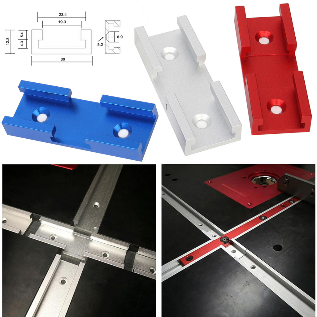 1pc Universal T-Track Intersection Slot 30 type Chute Aluminium alloy T ...