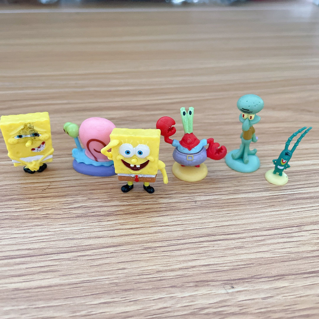 ฟิกเกอร์ SpongeBob SquarePants Bob Crab Boss Patrick Star ขนาด 3 ซม. ...