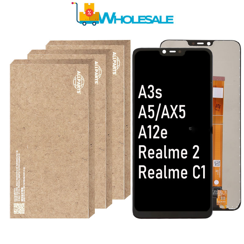 ALLPARTS [3/5/10แพ็ค] ขายส่งยกลัง จอ สำหรับ OPPO A3s A5 AX5 A12e Realme ...