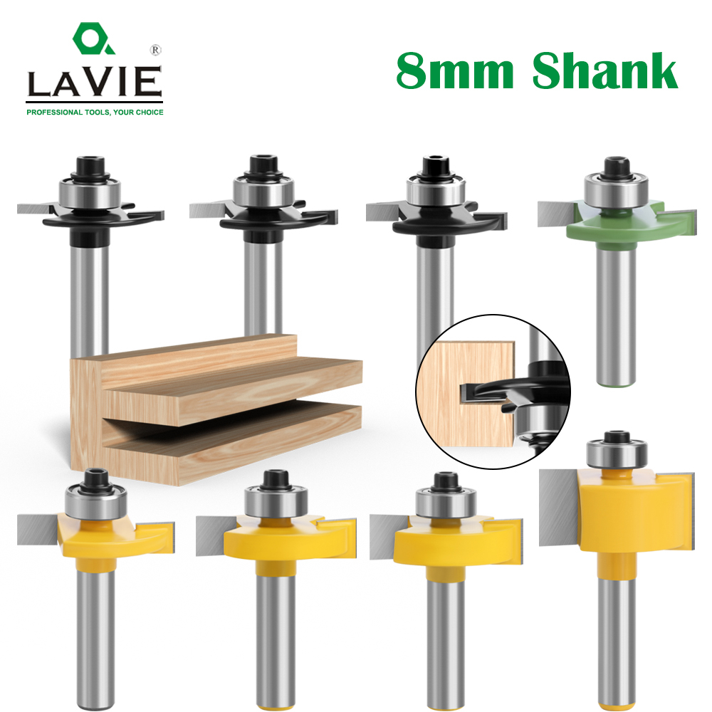 LAVIE 1 PC 8 มม.Shank T Slot Router Bit แบริ่งไม้ Slotting Milling ...