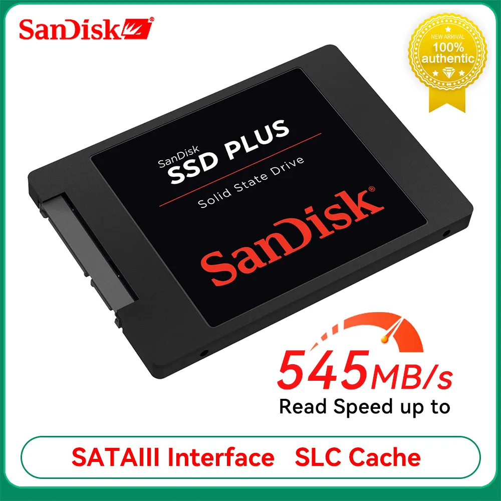 Sandisk SSD Plus 480GB 240GB 120GB SATA III 2.5 "แล็ปท็อปโน้ตบุ๊ค Solid ...