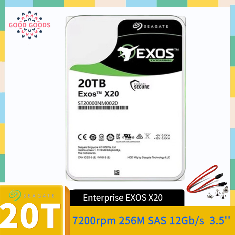Seagate Enterprise ฮาร์ดดิสก์ฮีเลียม EXOS X20 20TB HDD SAS 12Gb/s 7200rpm 256Mb 3.5 นิ้ว ...