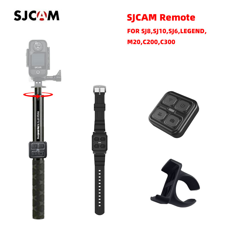Sjcam รีโมตคอนโทรล WiFi ไม้เซลฟี่ สายนาฬิกาข้อมือ แบตเตอรี่ อุปกรณ์ ...