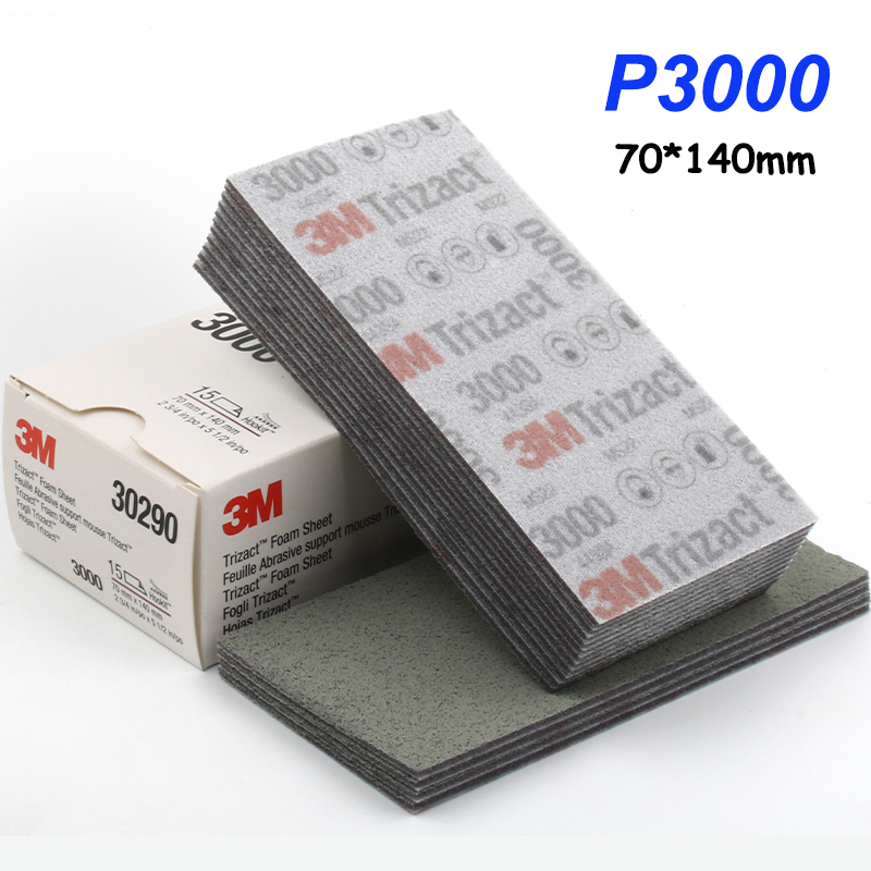 กระดาษทรายฟองน้ํา พีระมิด ทรงสี่เหลี่ยม 3M P3000 ขนาด 70*140 มม. ...