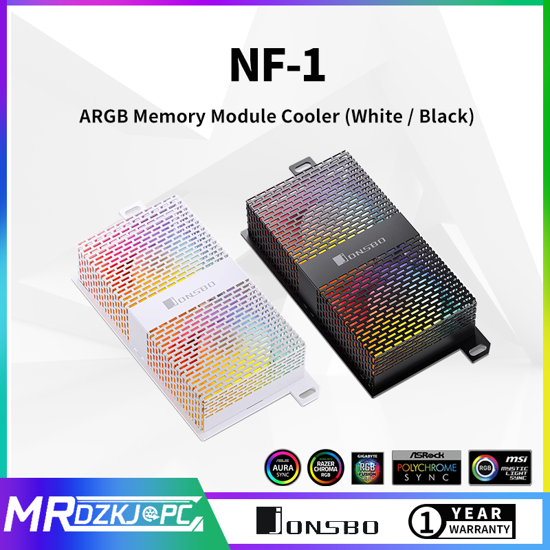 Jonsbo NF-1 หน่วยความจำ โมดูลฮีทซิงค์ระบายความร้อน DDR4 DDR5 ARGB สีขาว ...
