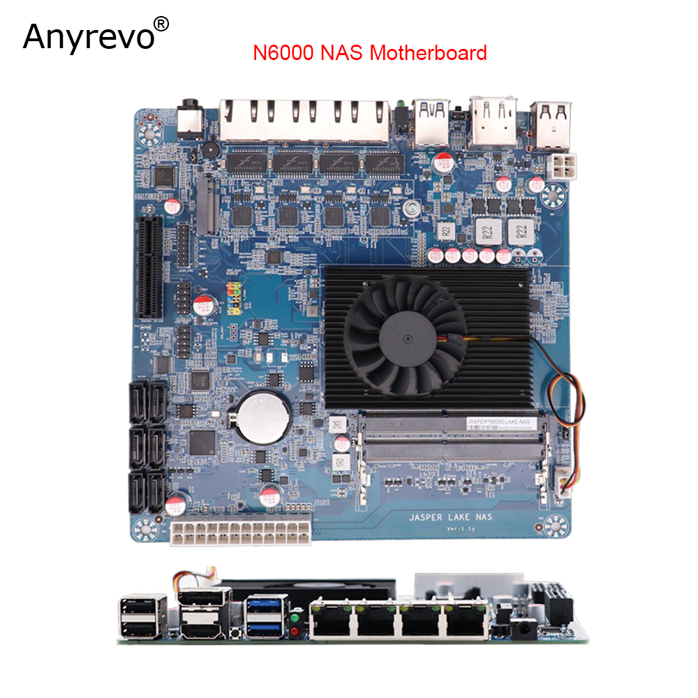 บอร์ด Demon N5105 N6000 N6005 NAS Six SATA3.0 Dual M.2 ITX Four I226-V ...