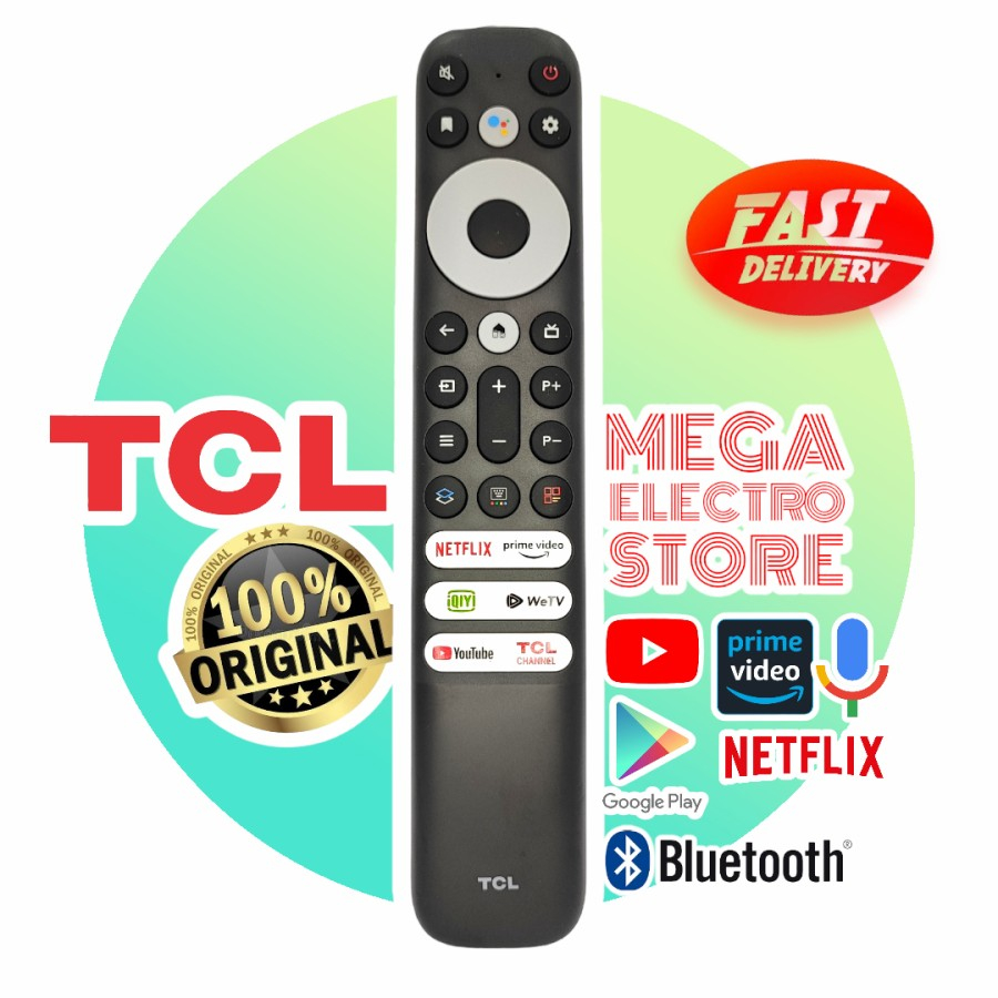 ใหม่ TCL RC902V FMR6 remote Voice TV รีโมทคอนโทรลใช้ Android TV A30 A20 A8 Qled TV ใหม่ 2022 ...
