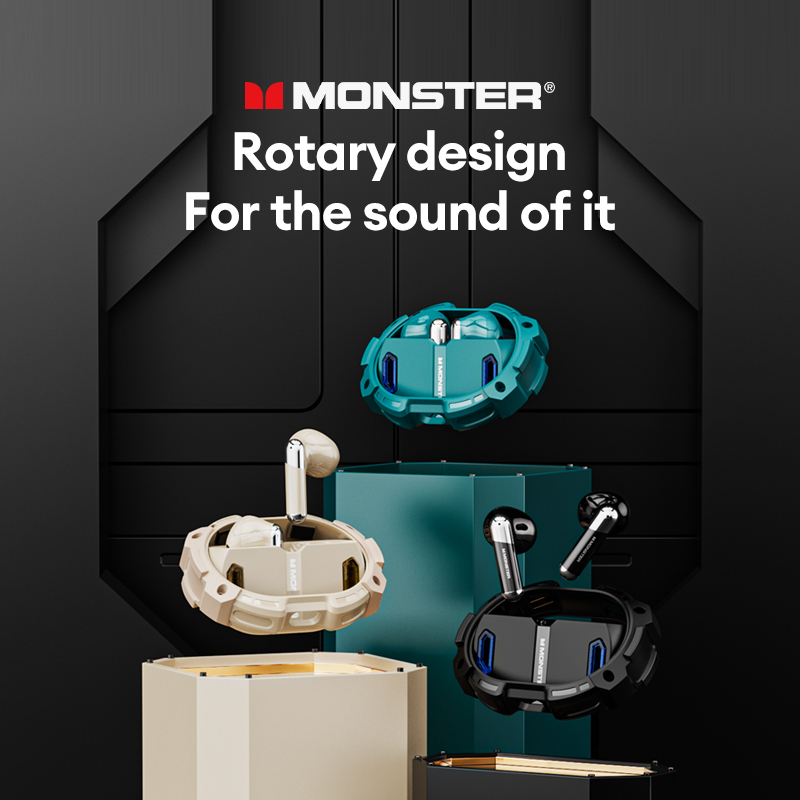 Monster XKT10 PRO หูฟังสเตอริโอ บลูทูธ 5.3 ความจุเยอะ HD | Shopee Thailand