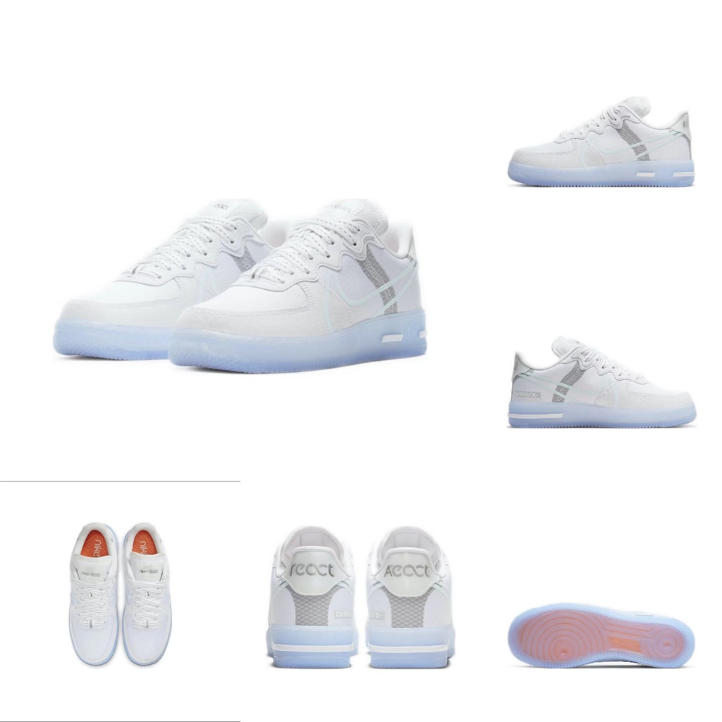 Force 1 Low React QS Light Bone CQ8879-100 | Shopee Thailand