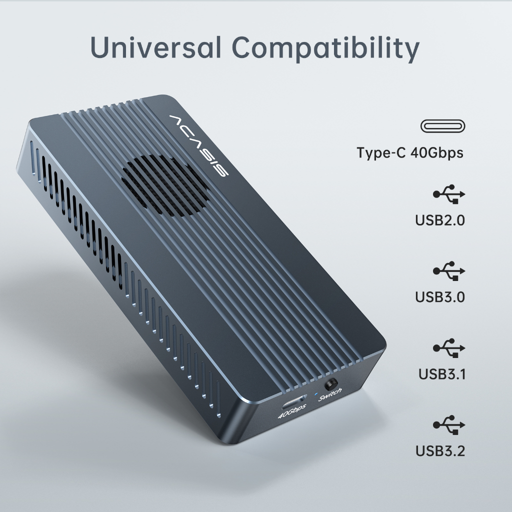 ACASIS 40Gbps Thunderbolt4 USB4.0 NVME M.2 SSD Enclosure ใช้งานร่วมกับ ...