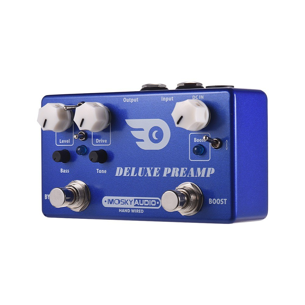 Mosky Deluxe PREAMP 2-in-1 Guitar Effect Pedal Multi Overdrive Boost ...