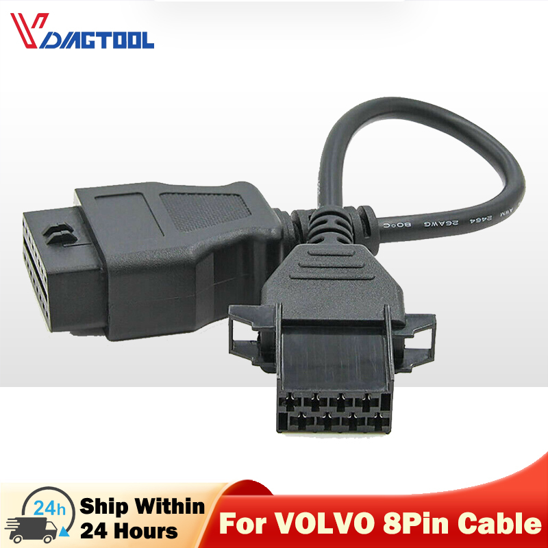 Obd2 อะแดปเตอร์สายเคเบิลวินิจฉัยรถยนต์ OBD2 สําหรับ Volvo 8 Pin to 16 ...