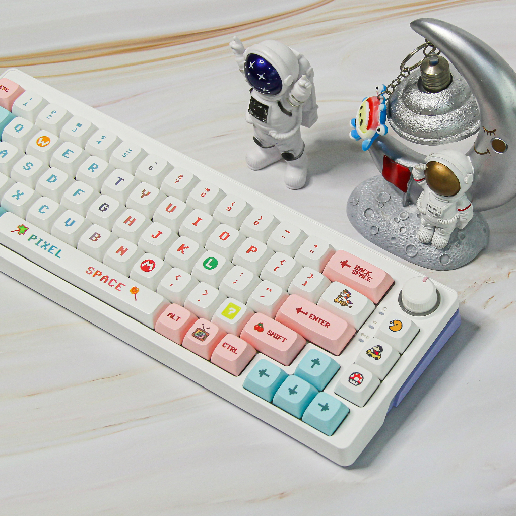 ZIFRIEND Pink Pixel Keycap XDA Profile PBT 134 Keys | Shopee Thailand