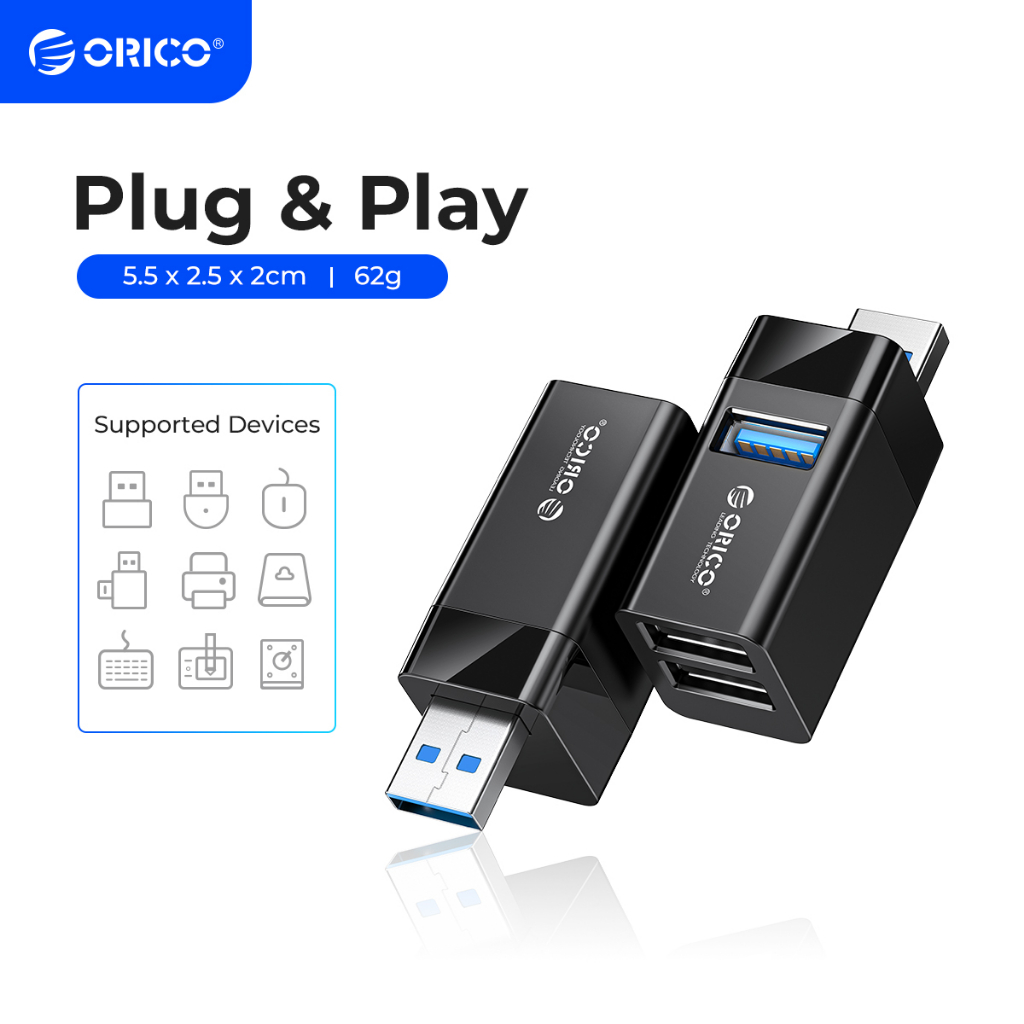 Orico USB 3.0 MINI HUB USB 2.0 Splitter ความเร็วสูงขยาย 3 พอร์ต USB ...