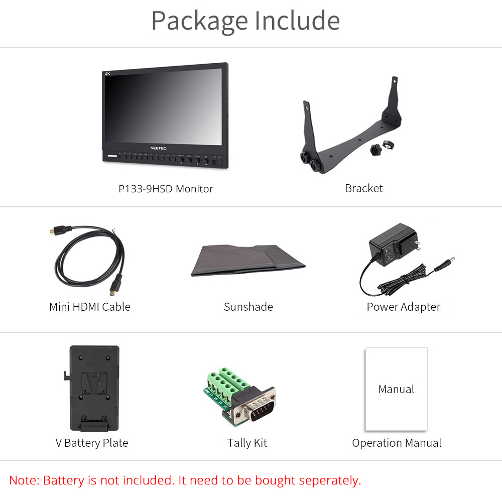 Seetec P133-9HSD มอนิเตอร์กล้อง 13.3 นิ้ว 4K Ultra HD Seetec P133-9HSD มอนิเตอร์กล้อง 13.3 นิ้ว 4K Ultra HD