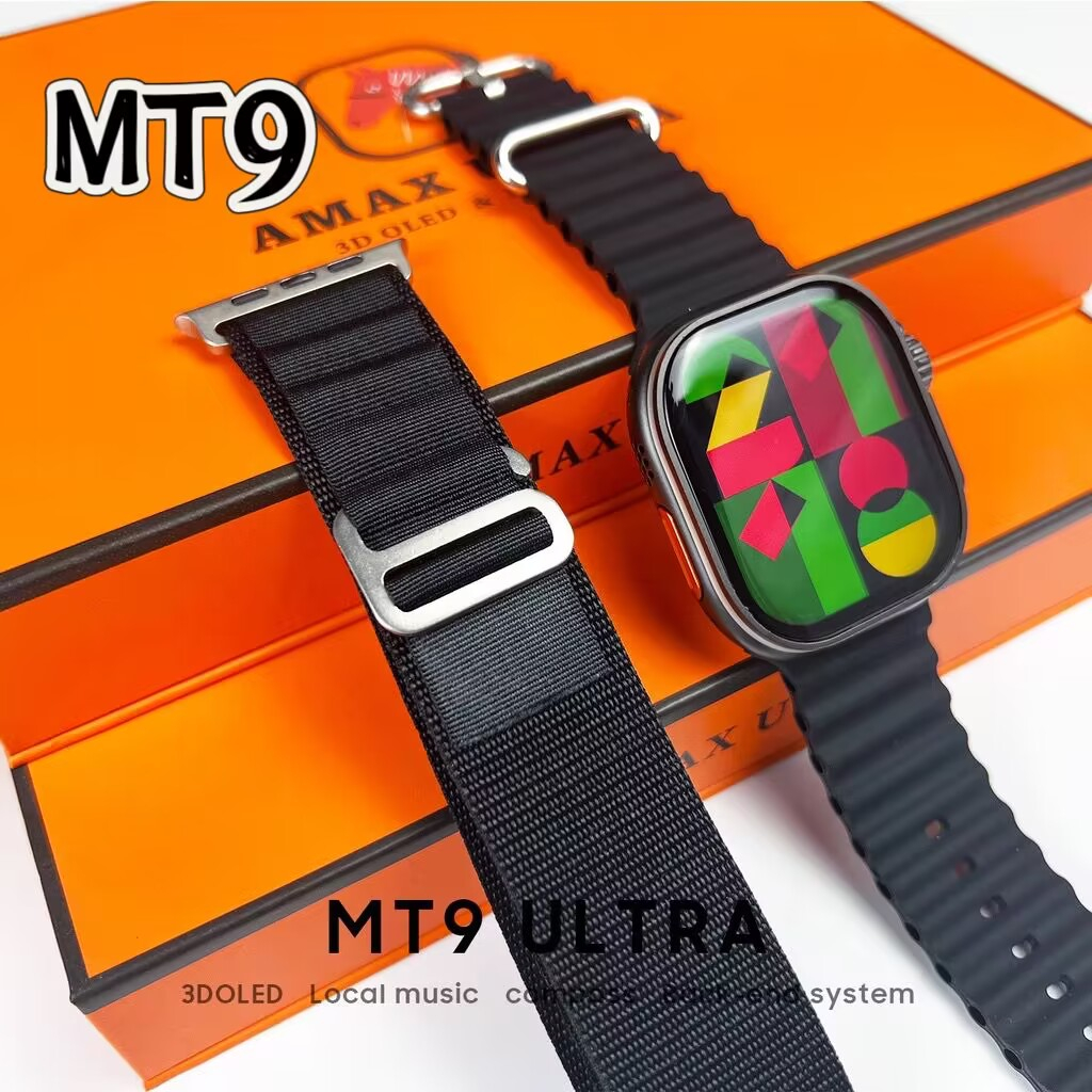 Mt9 ultra watch 9 สมาร์ทวอทช์ 1GB เชื่อมต่อบลูทูธ NFC OLED ชาร์จไร้สาย ...