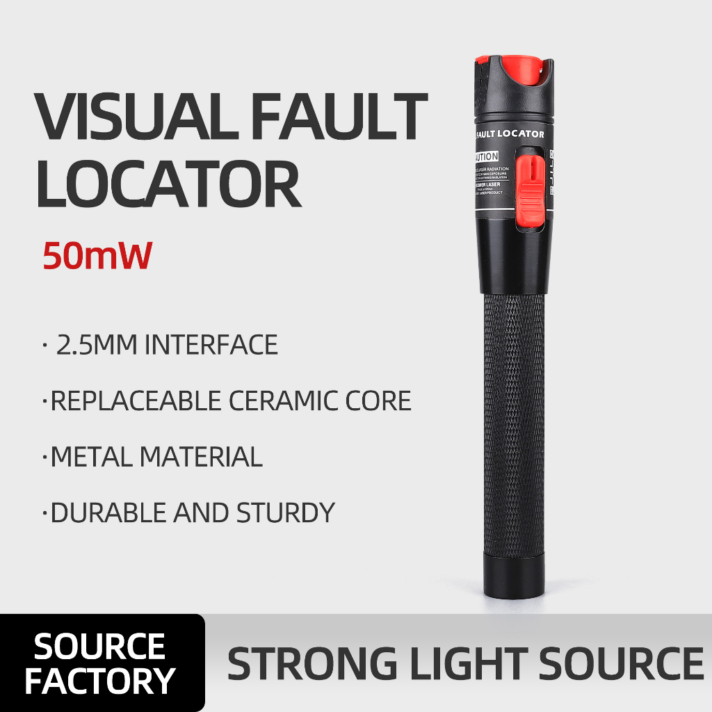Ftth Visual Fault Locator 50mW 50km ปากกาแสงสีแดงเครื่องทดสอบสายเคเบิล ...