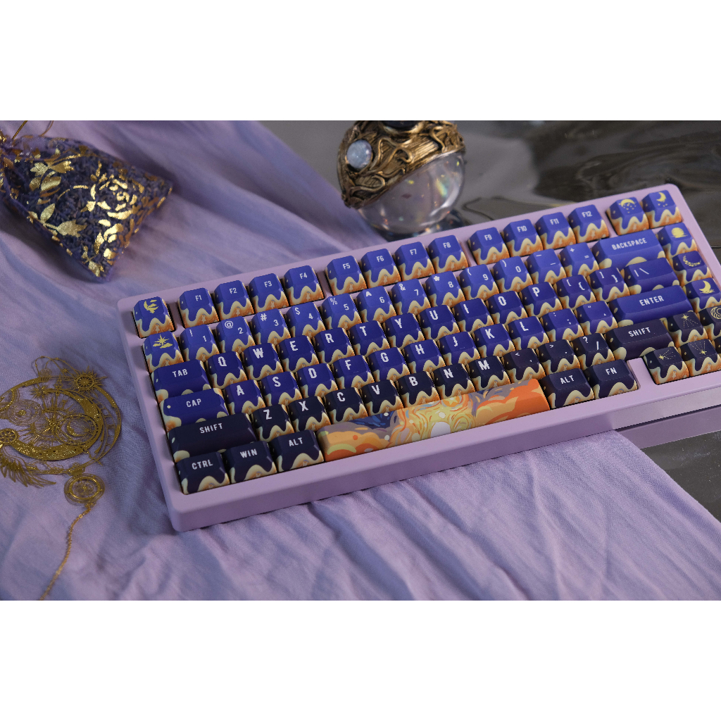 ALAMI ใต้ทะเล Starry Sky Keycaps 143 คีย์ PBT Dye-Sublimation Keycaps ...