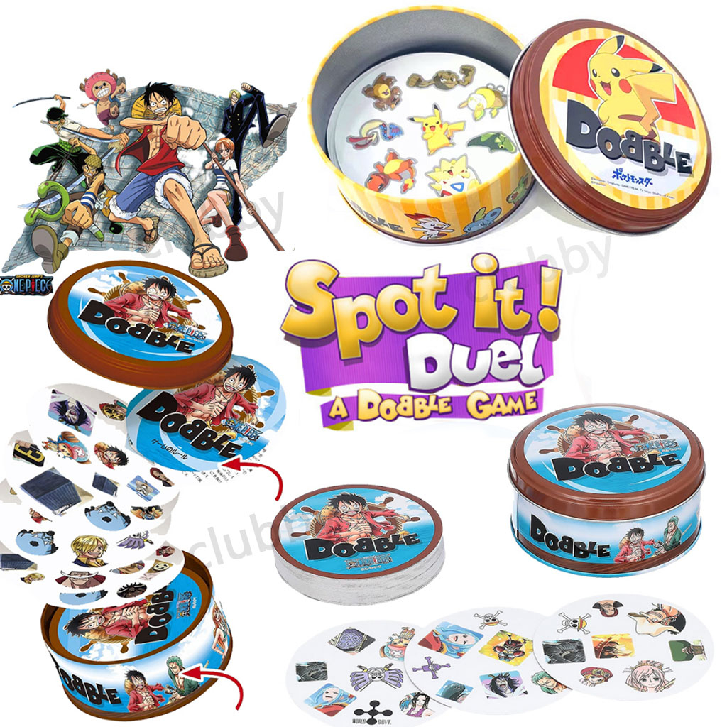 55 ชิ้น Spot It Double Game การ์ด ปิกาจูโซลิแทร์ เกมจับคู่ครอบครัว ของ ...