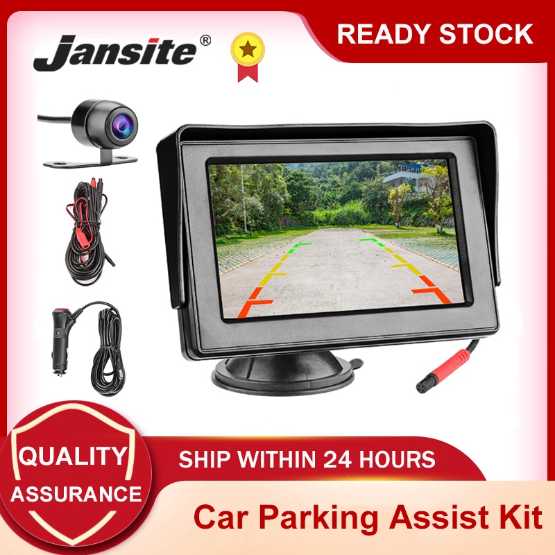 Jansite มอนิเตอร์จอดรถยนต์ IPS 4.3 นิ้ว พร้อมกล้องมองเห็นกลางคืน HD IR ...