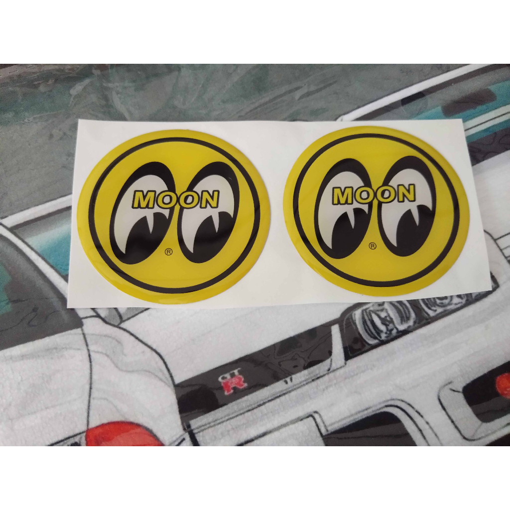 สติกเกอร์เรซิ่น ลายตราสัญลักษณ์ JDM Spoon ASIMO Mooneyes 3D DIY สําหรับติดตกแต่งกระจกมองข้าง ...