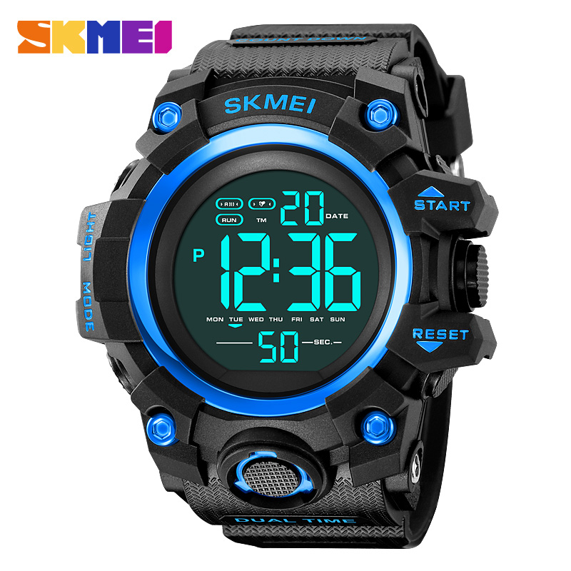 Skmei Jam Tangan Lelaki นาฬิกาข้อมือดิจิทัล กันน้ํา 12/24H | Shopee ...