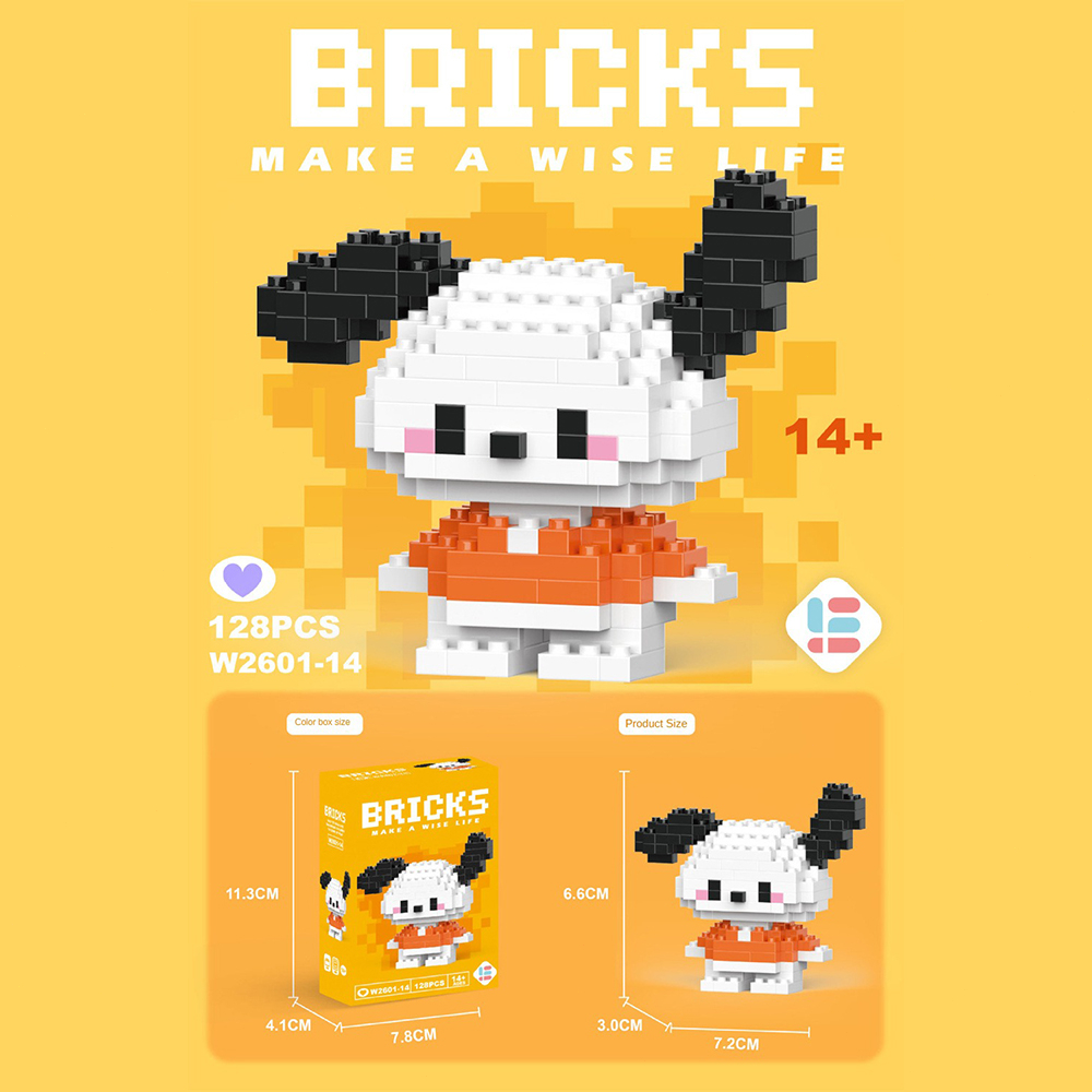 Creative Sanrio Lego Compatible Building Blocks Kuromi Hello Kitty ...