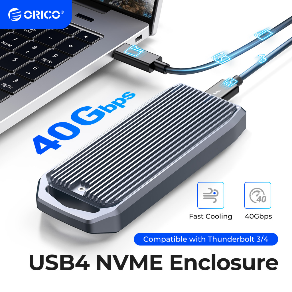 Orico M2 SSD กรณี 40Gbps NVME Enclosure M.2 ถึง USB 4.0 ประเภท C 4.0 USB 3.0 SSD อะแดปเตอร์ ...