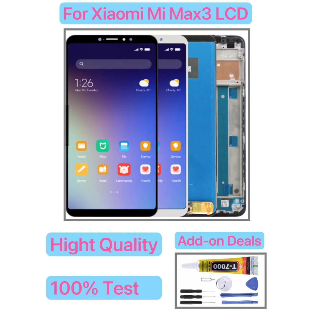 อะไหล่หน้าจอสัมผัสดิจิทัล LCD แบบเปลี่ยน สําหรับ Xiaomi Mi Max 3 Xiaomi ...