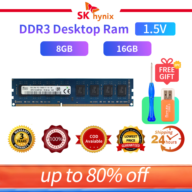【จัดส่ง 24h】hynix RAM หน่วยความจําเดสก์ท็อป 4GB 8GB DDR3 1066 1333 1600 1866MHz DIMM PC3-8500 ...