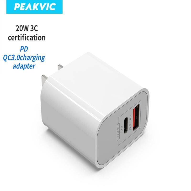อะแดปเตอร์ชาร์จ Type-C 20W A+C 3C มาตรฐานจีน พอร์ตคู่ PD+QC3.0 | Shopee Thailand