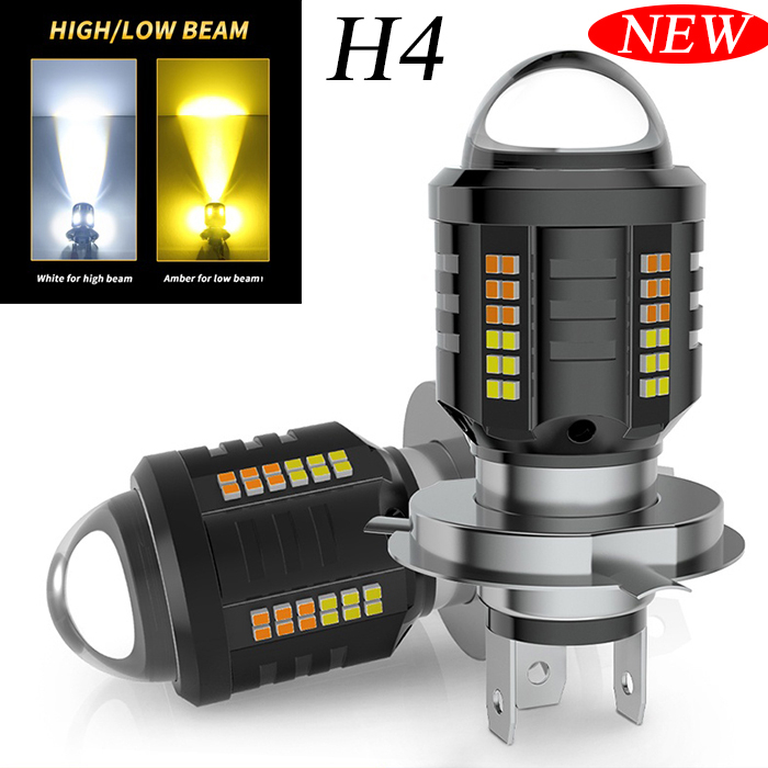 ไฟหน้า LED สีขาว เหลือง สําหรับรถจักรยานยนต์ T19 H4 H6 DC12V-60V 8000LM | Shopee Thailand