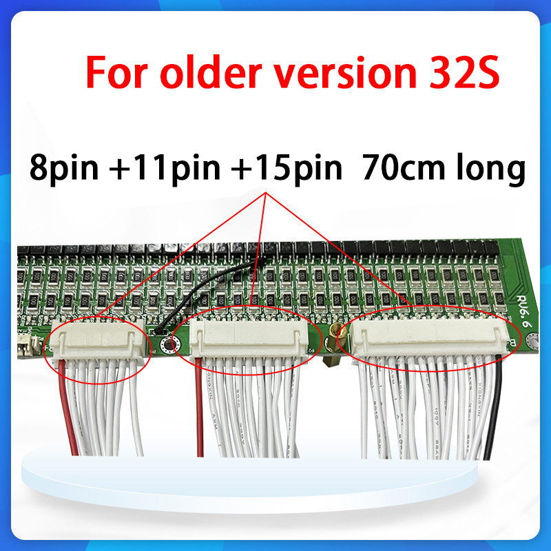 บอร์ดป้องกัน BMS 16S 20S 24S 32S อุปกรณ์เสริม สําหรับเชื่อมต่อสายเคเบิล ...