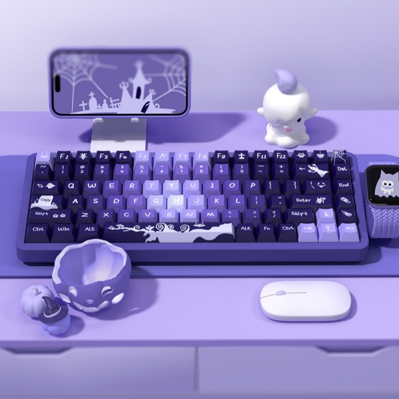 138/158 คีย์ ซุกซน ประหลาด Keycaps Cherry PBT ระเหิดความร้อนห้าด้าน ...