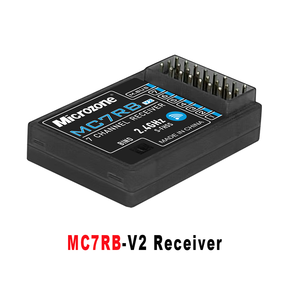 Microzone MC6C 6C-Mini V2 2.4G 6CH ตัวรับส่งสัญญาณ MC7RB ระบบวิทยุ สําหรับเครื่องบินบังคับ ปีก ...