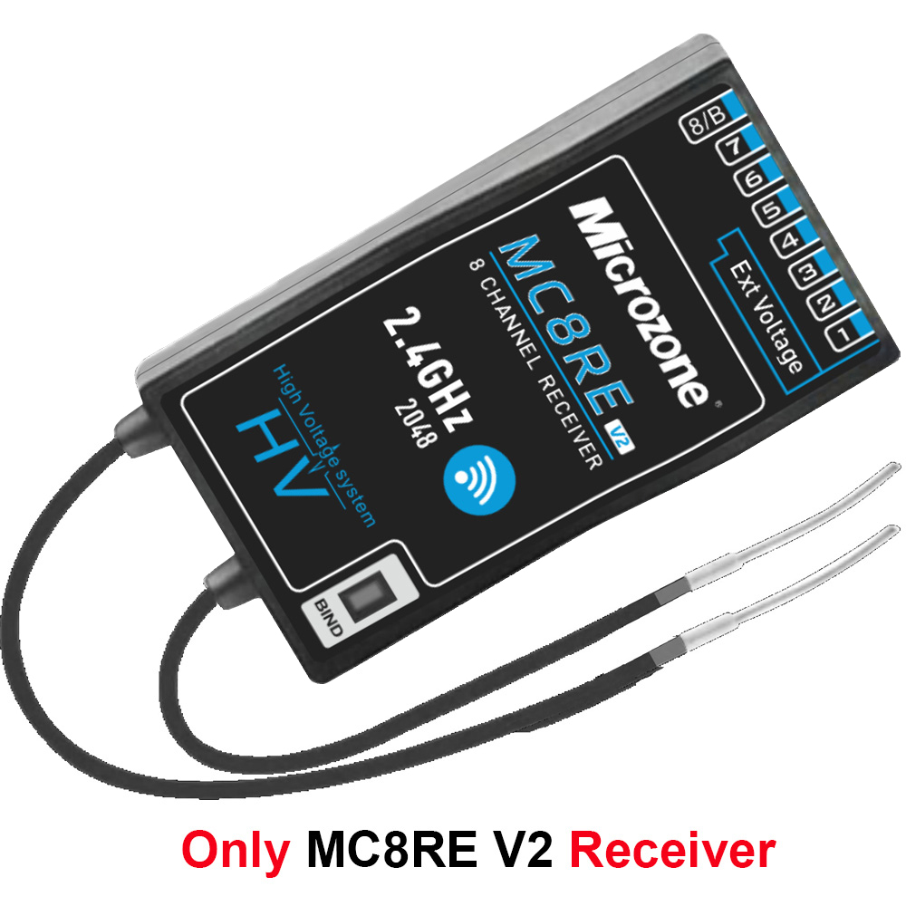 Microzone C7-MINI MC7 2.4Ghz 8CH รีโมตคอนโทรลส่งสัญญาณ MC8RE-V2 PWM ...