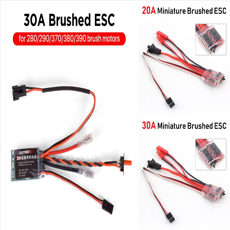 มอเตอร์แปรง ESC 20A 30A ESC Mini 2S BEC 5V 3A พร้อมเบรก สําหรับรถบังคับ ...