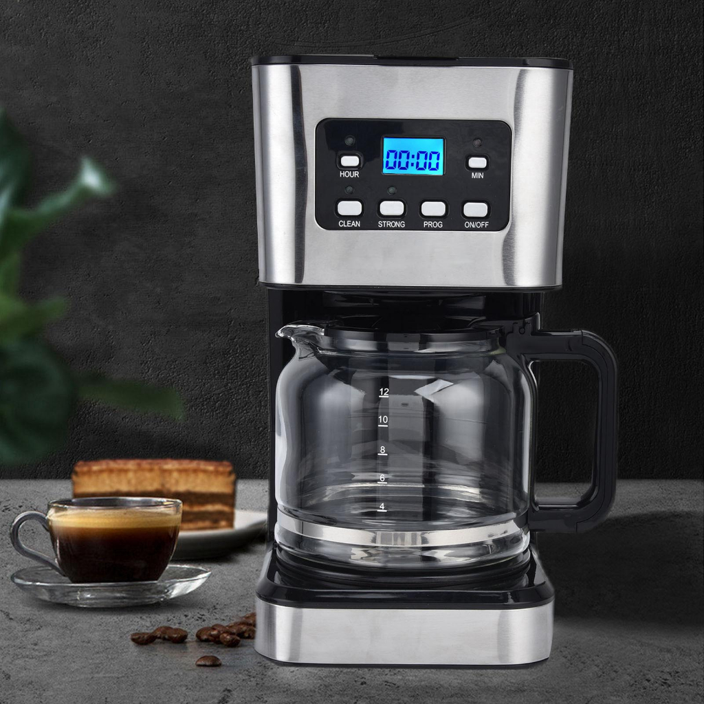 Daily U 1.5L Drip Coffee Machine 12 Cup Maker with Timer Automatic ...