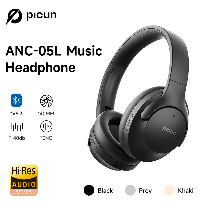 Picun Hi-Res ANC-05L ชุดหูฟังสเตอริโอไร้สาย บลูทูธ 5.3 ตัดเสียงรบกวน ...