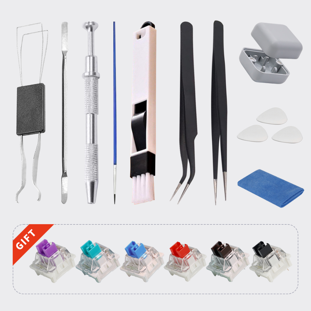 Mechanical Keyboard Tweezers Lube Tool Brush Switch Puller Opener Stem ...