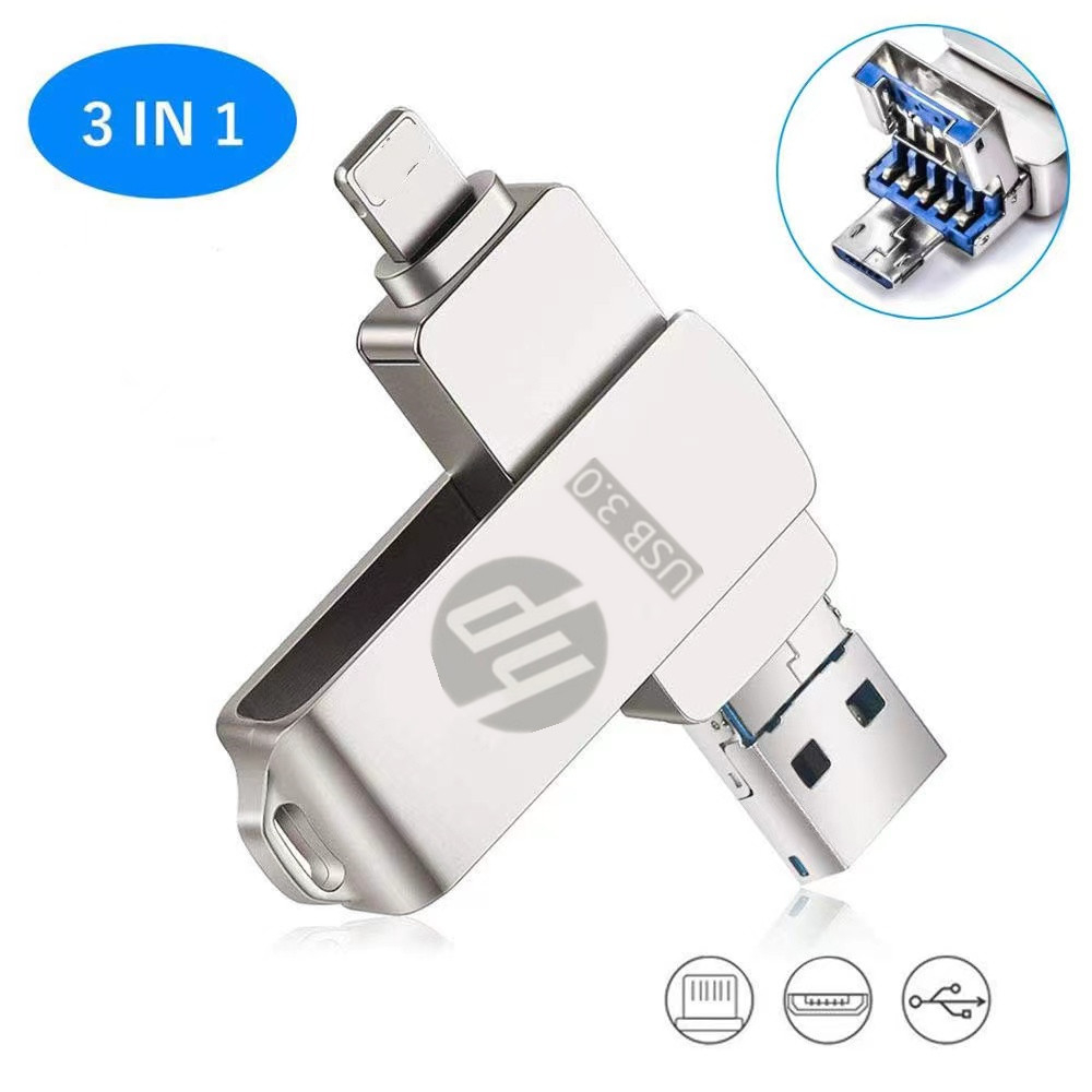 Hp 3 in 1 OTG Pendrive สําหรับ iPhone Android คอมพิวเตอร์ ใช้ 1TB USB ...