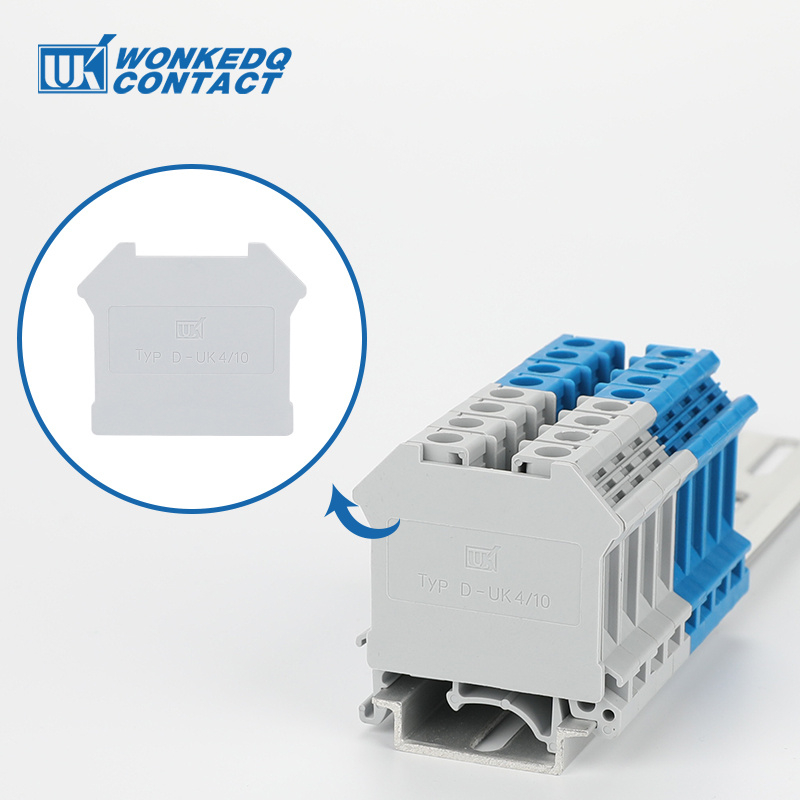 10 ชิ้น D-UK4/10 แผ่นปลายสําหรับ UK 3N/5N/6N/10N/25/UIK16 Din Rail ...