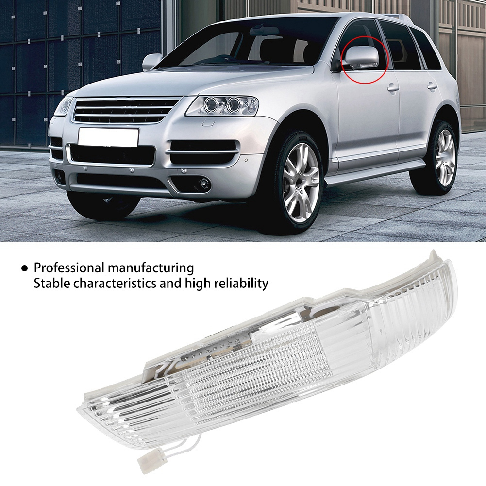 ALABAMAR กระจกมองหลังคุณภาพสูงไฟเลี้ยวไฟสัญญาณเหมาะสำหรับ 7L6949101B ...