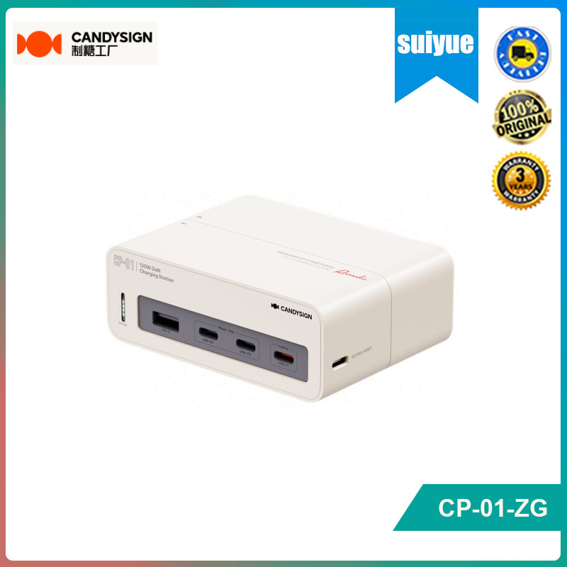 Candysign CP-01-ZG แท่นชาร์จ แบบแข็ง 120W สําหรับ iPad Apple iPhone 14 Android MacBook Gallium ...