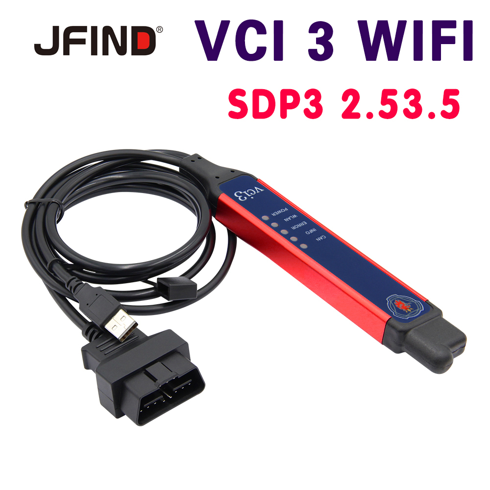 Sdp3 2.53.5 VCI3 VCI 3 SCAN รถบรรทุก Heavy Duty Diagnostics Wifi OBD2 ...
