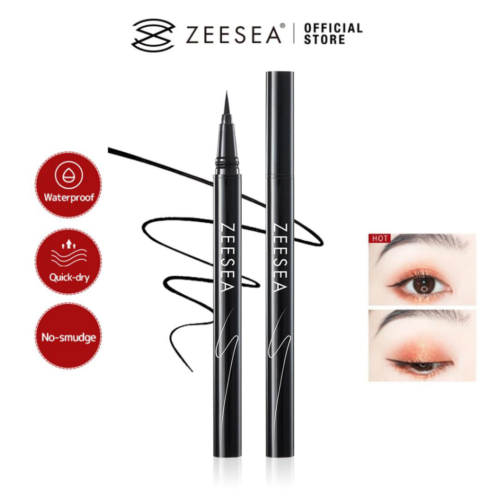 Zeesea อายไลเนอร์ ติดทนนาน สีดํา 10H กันน้ํา ติดทนนาน เม็ดสีสูง แต่งตา กันเหงื่อ แห้งเร็ว ไม่ ...